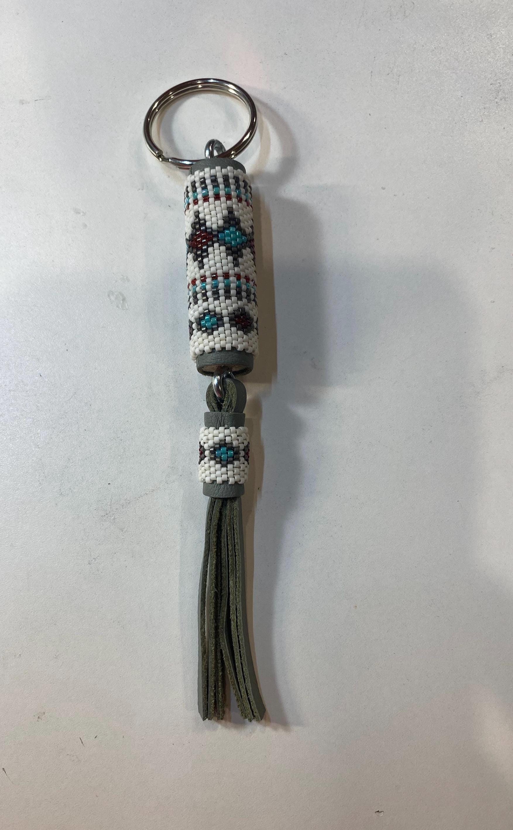 Native American Beaded Keychain - Etsy