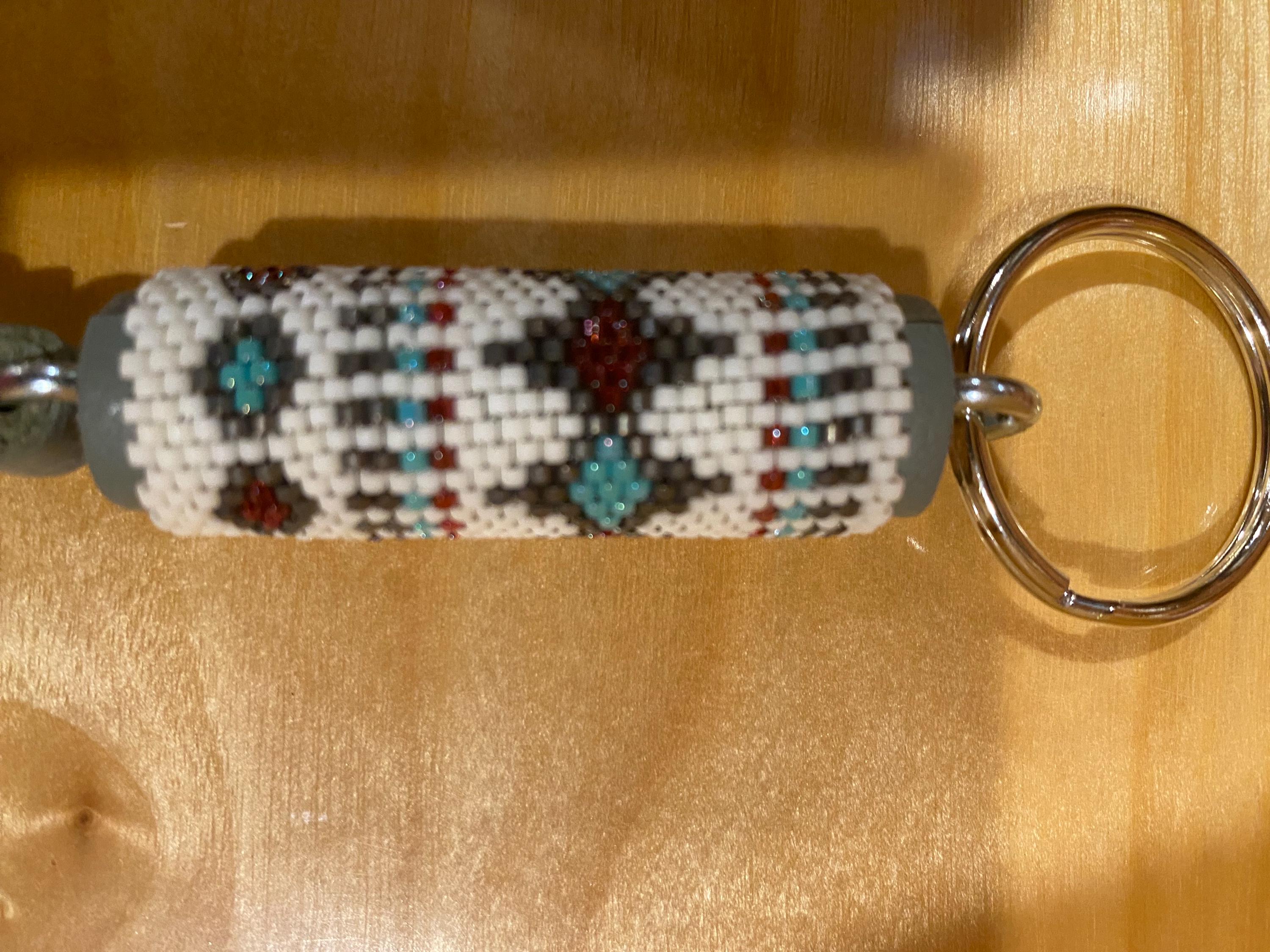 Native American Beaded Keychain - Etsy