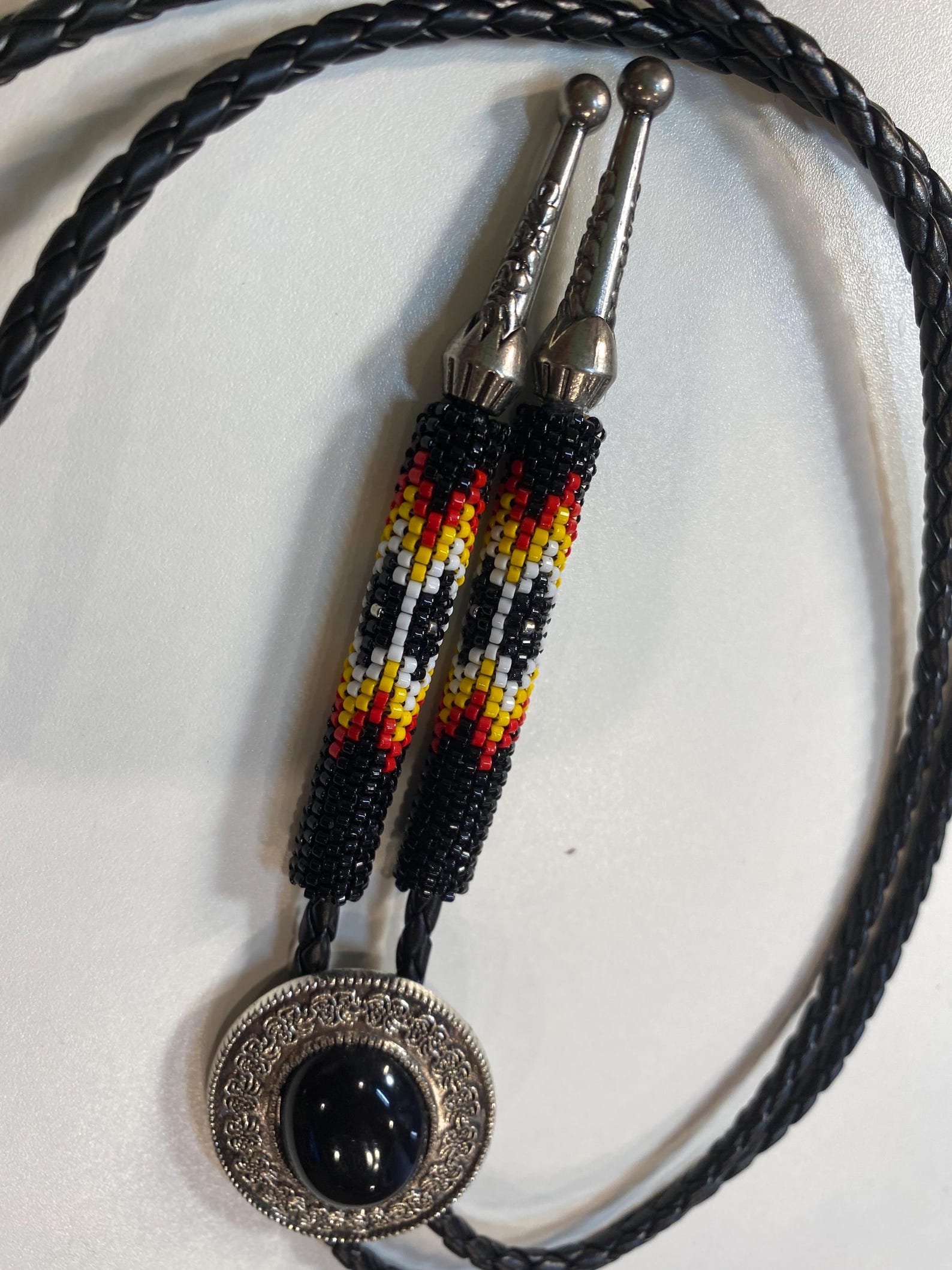 Native American Beaded Bolo Tie - Etsy
