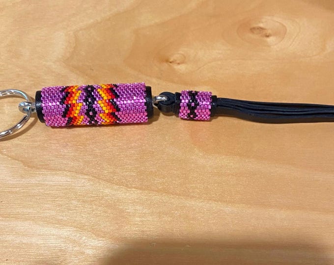 Native American Beaded Keychain - Etsy