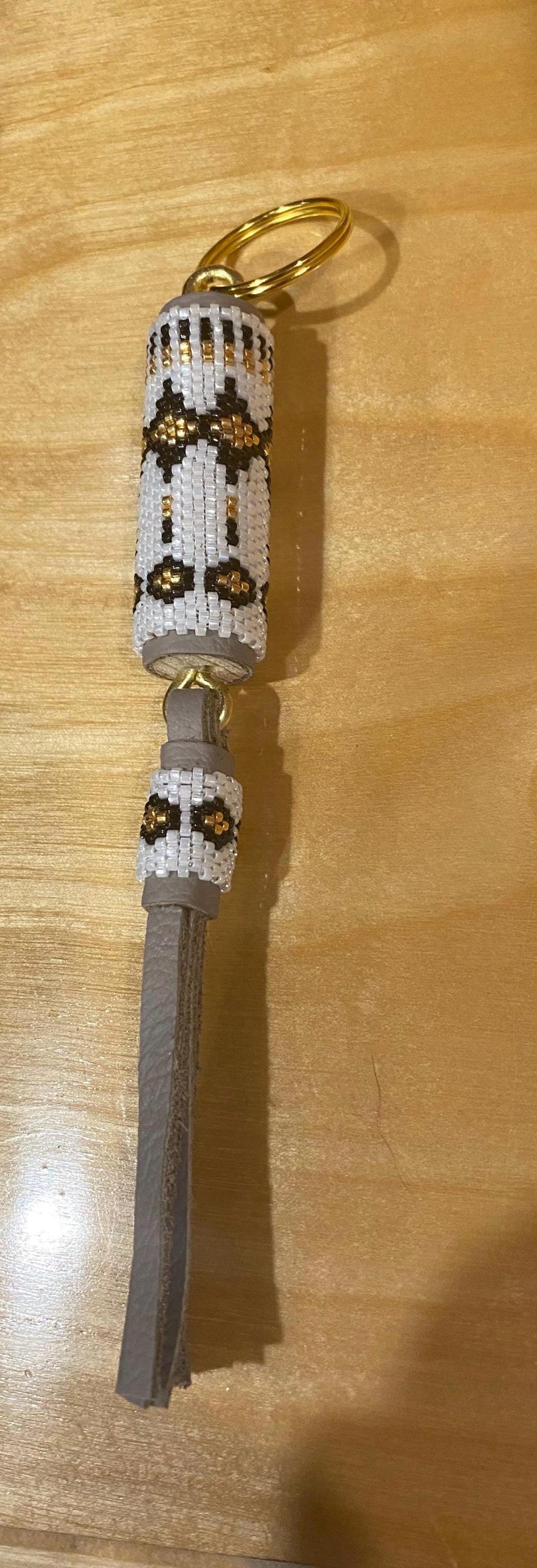 Native American Beaded Keychain - Etsy