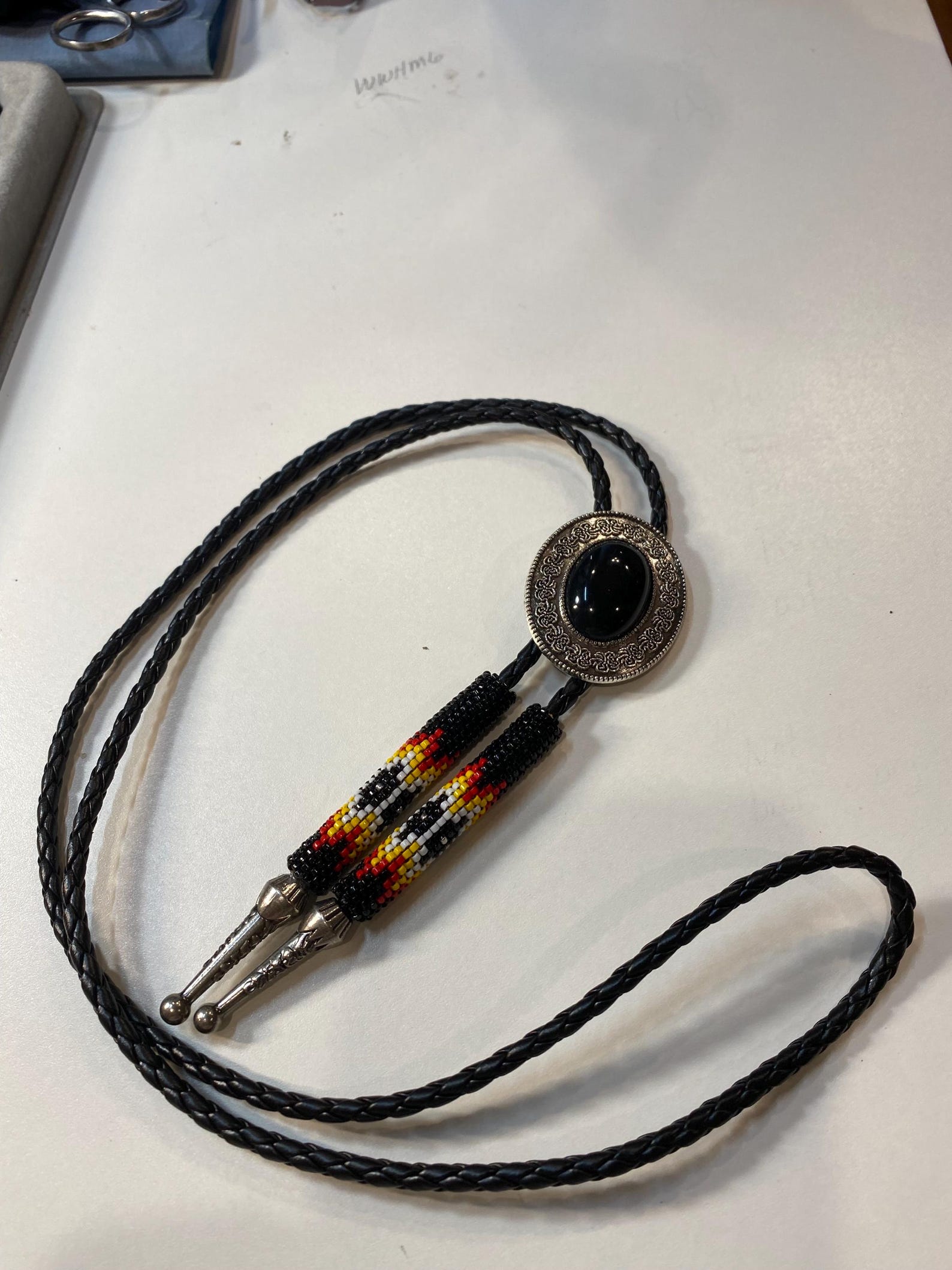 Native American Beaded Bolo Tie - Etsy