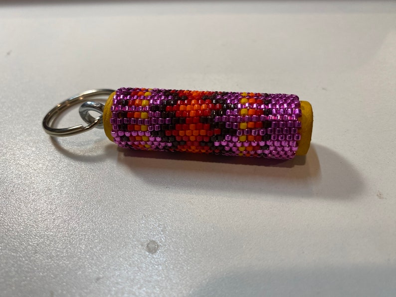 Native American Beaded Keychain - Etsy