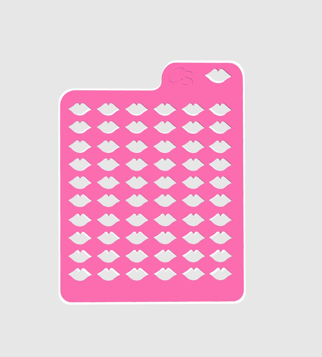 DIGITAL - Lips Small Sprinkle Stencil STL File (download for 3D ...