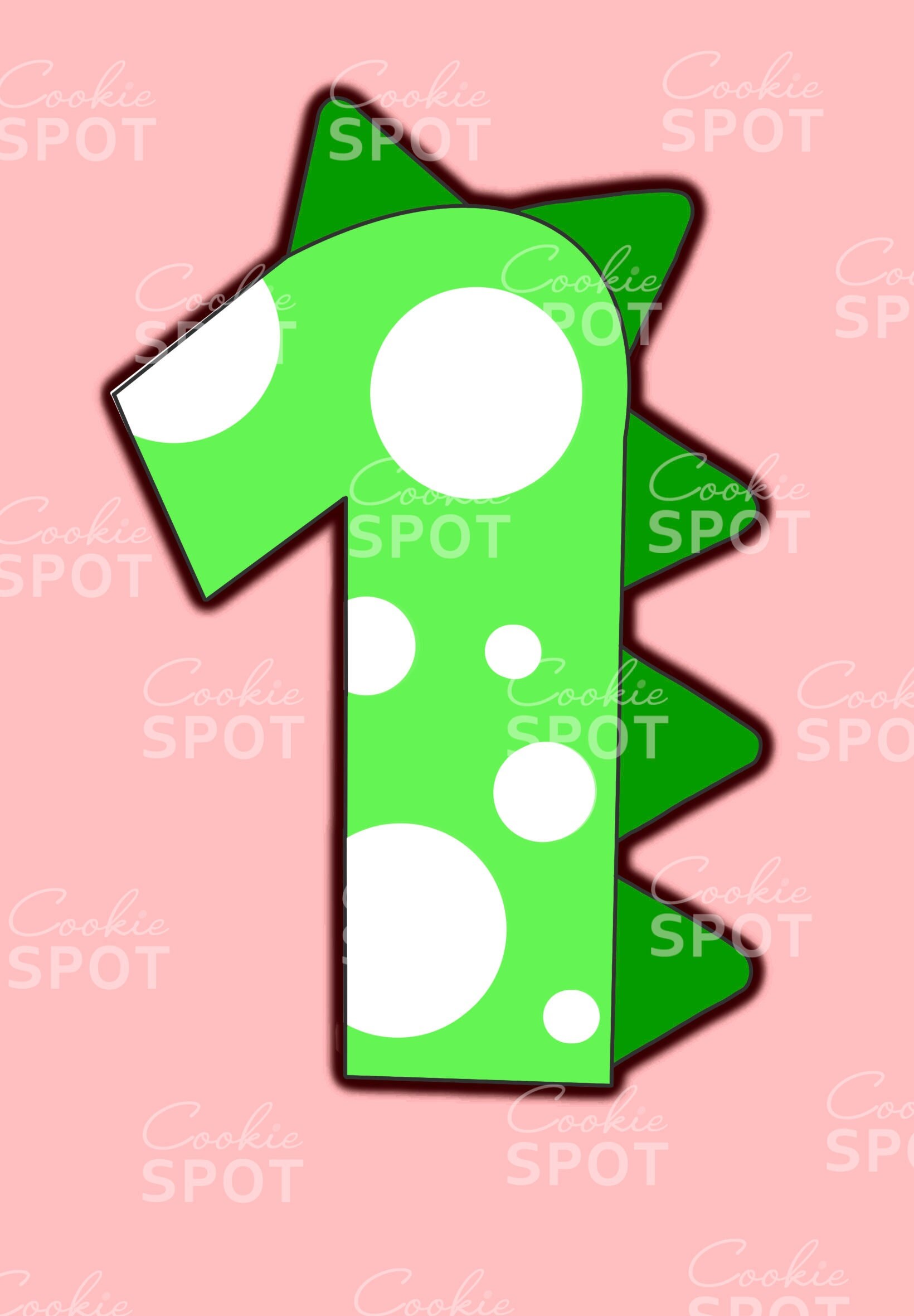 Number 1 With Spikes Cookie Cutter STL File Instant Download 4.5 Cookie ...