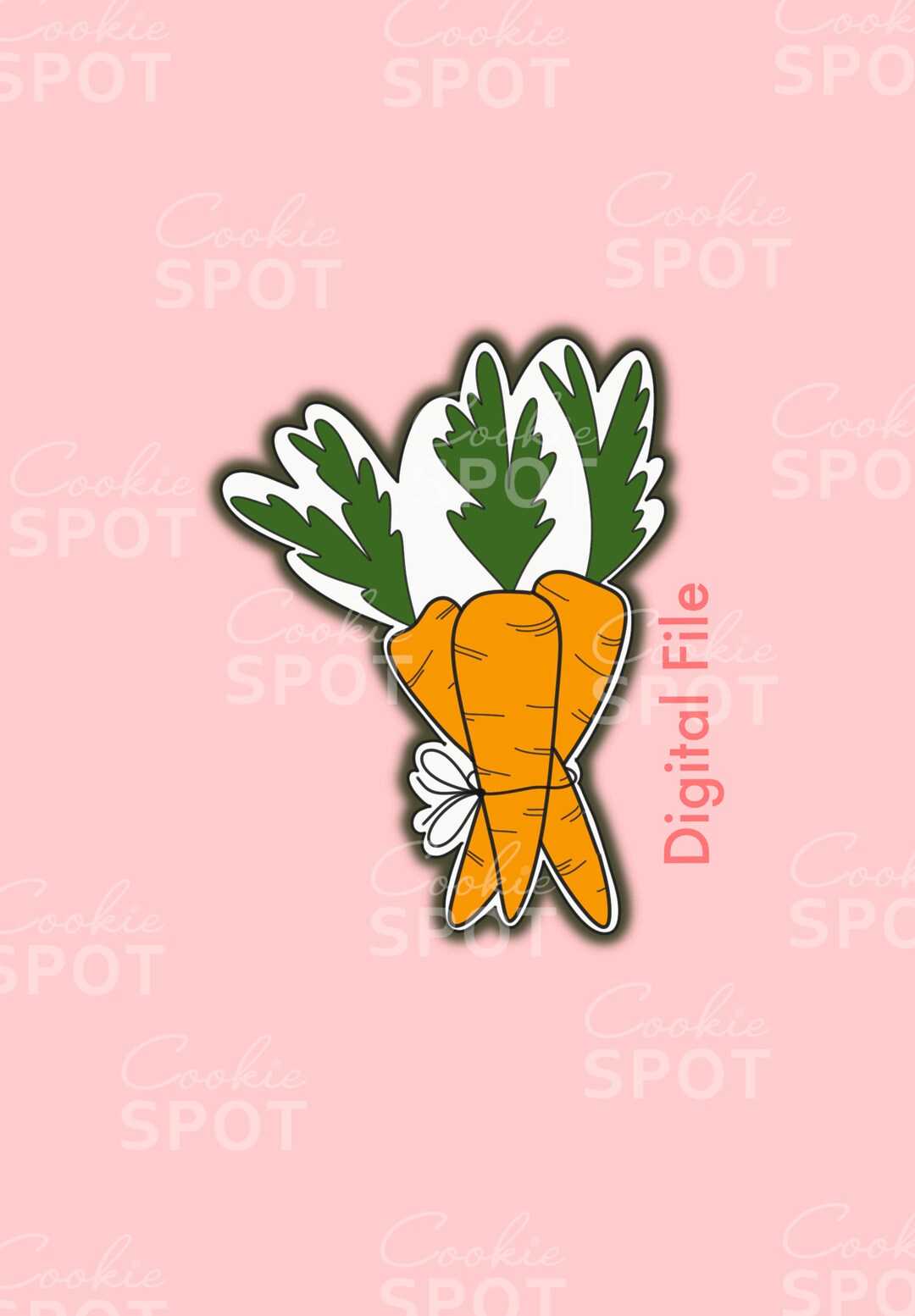 DIGITAL - Carrots Bunch Cookie Cutter STL File Instant Download 4 ...