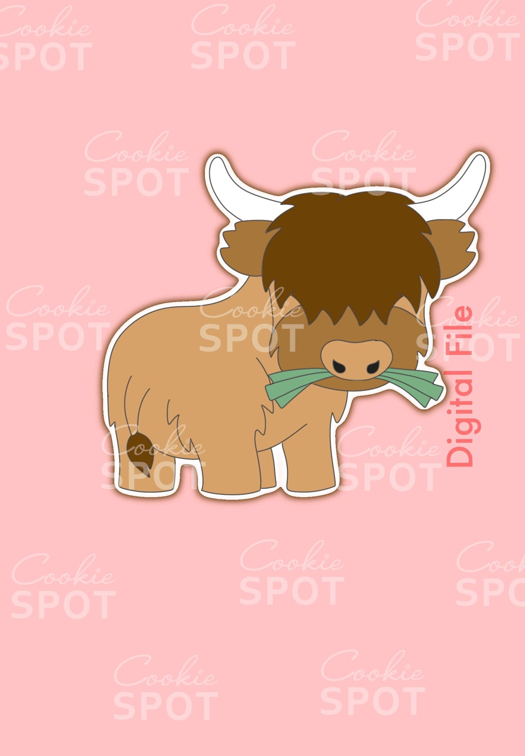 DIGITAL - Bull Cookie Cutter STL File Instant Download 4" Cookie Size ...