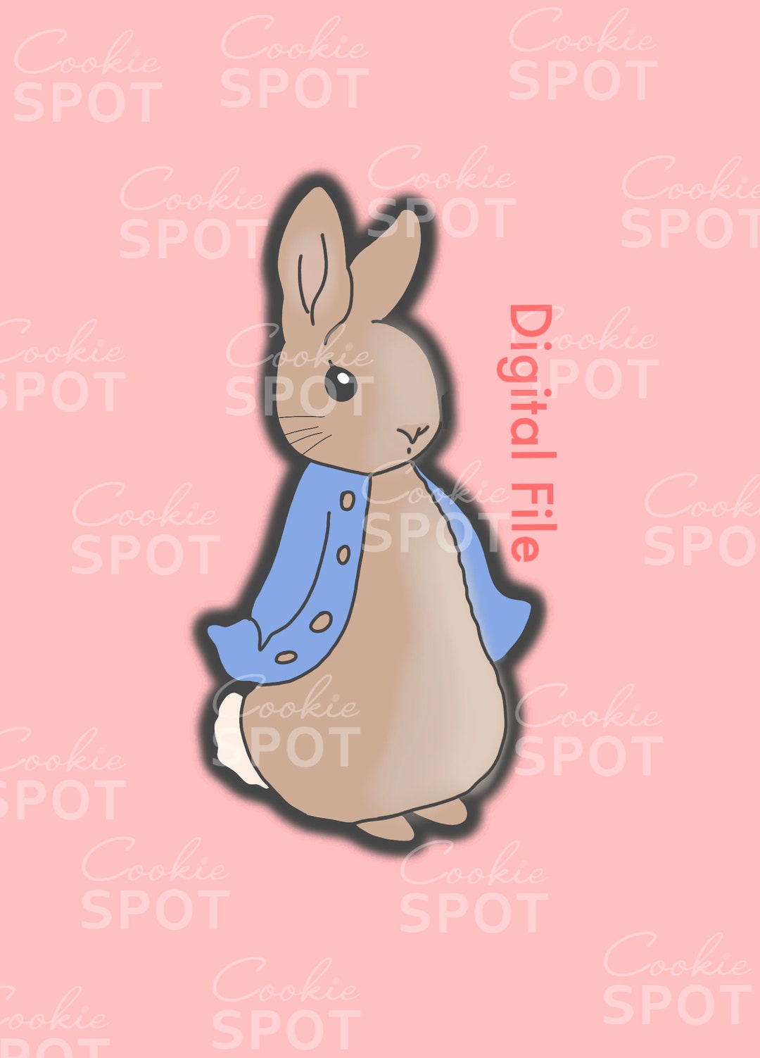 DIGITAL - Peter Rabbit Cookie Cutter STL File Instant Download 4.5 ...