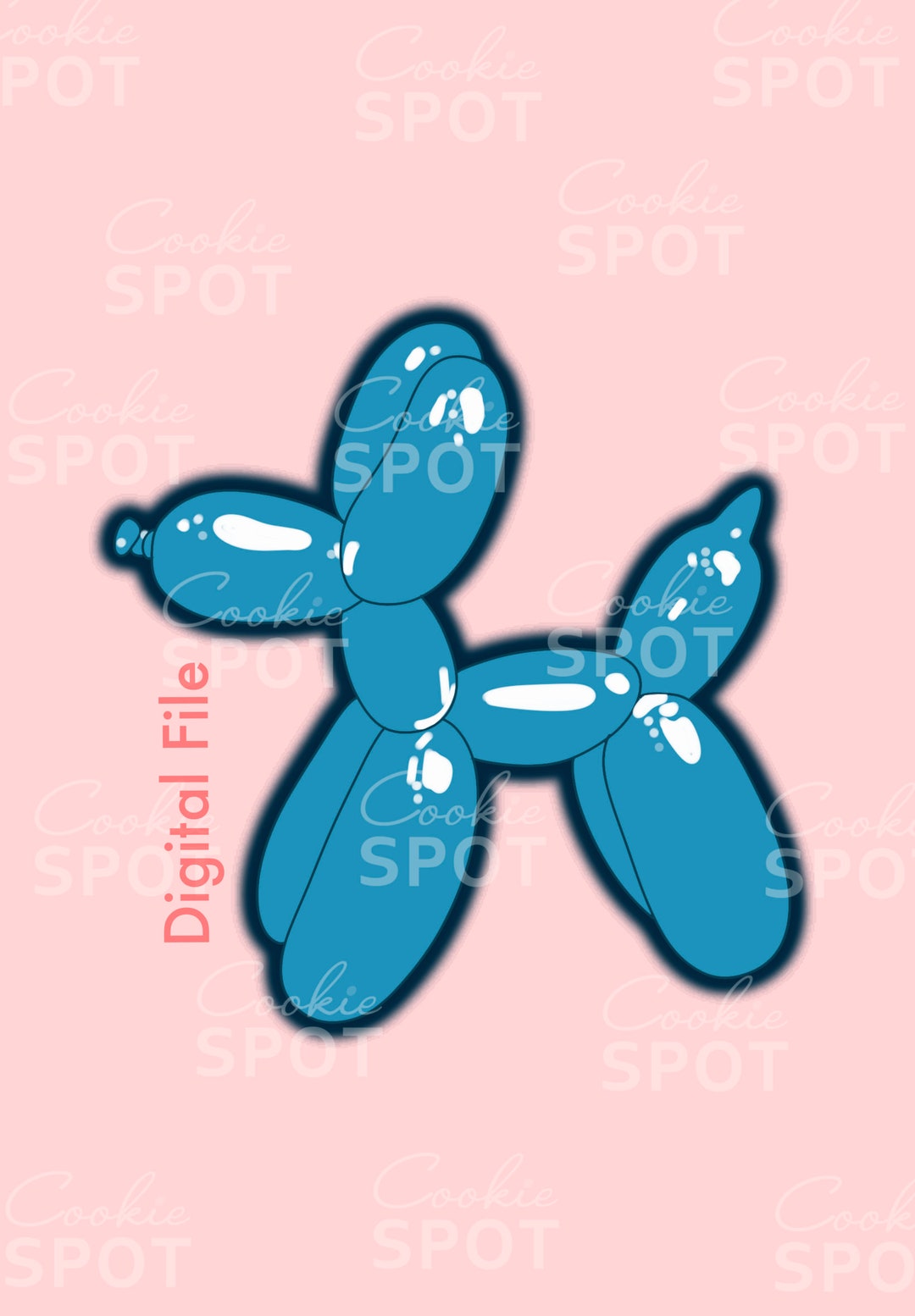 DIGITAL Koon's Balloon Dog Cookie Cutter STL File Instant Download 4 ...