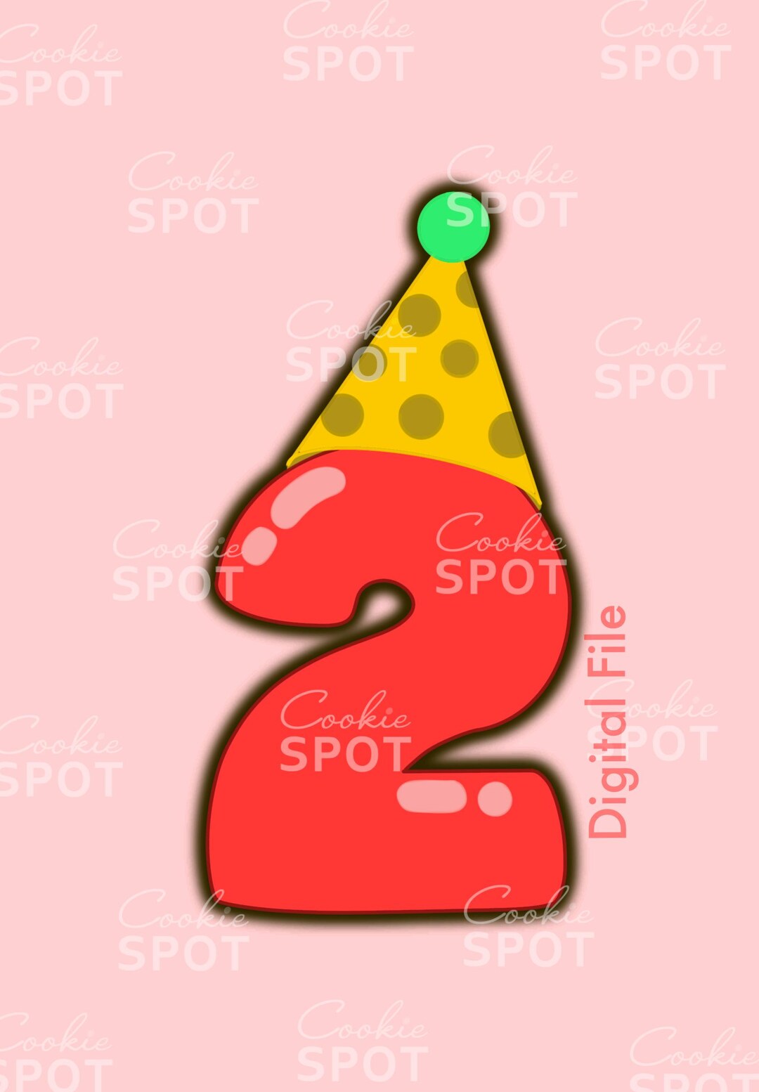 Number 2 Party Hat Cookie Cutter STL File (digital Download) - Etsy