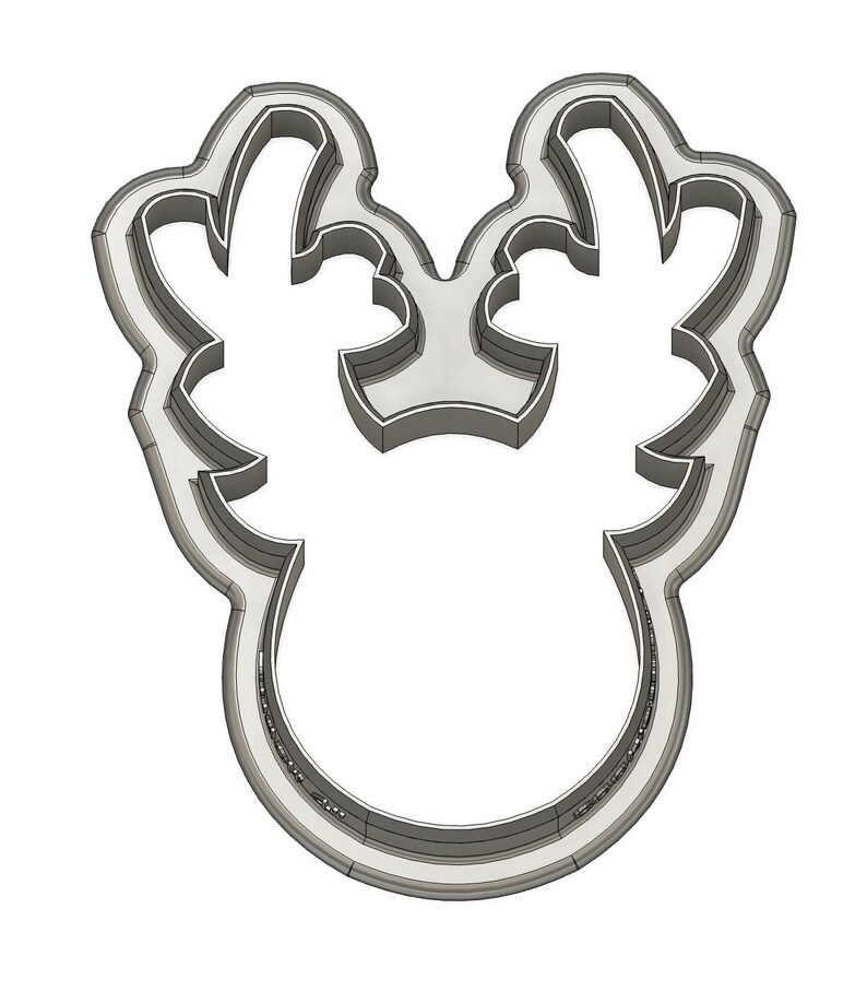 DIGITAL - Rudolf Head Cookie Cutter STL File Instant Download 4" Cookie ...