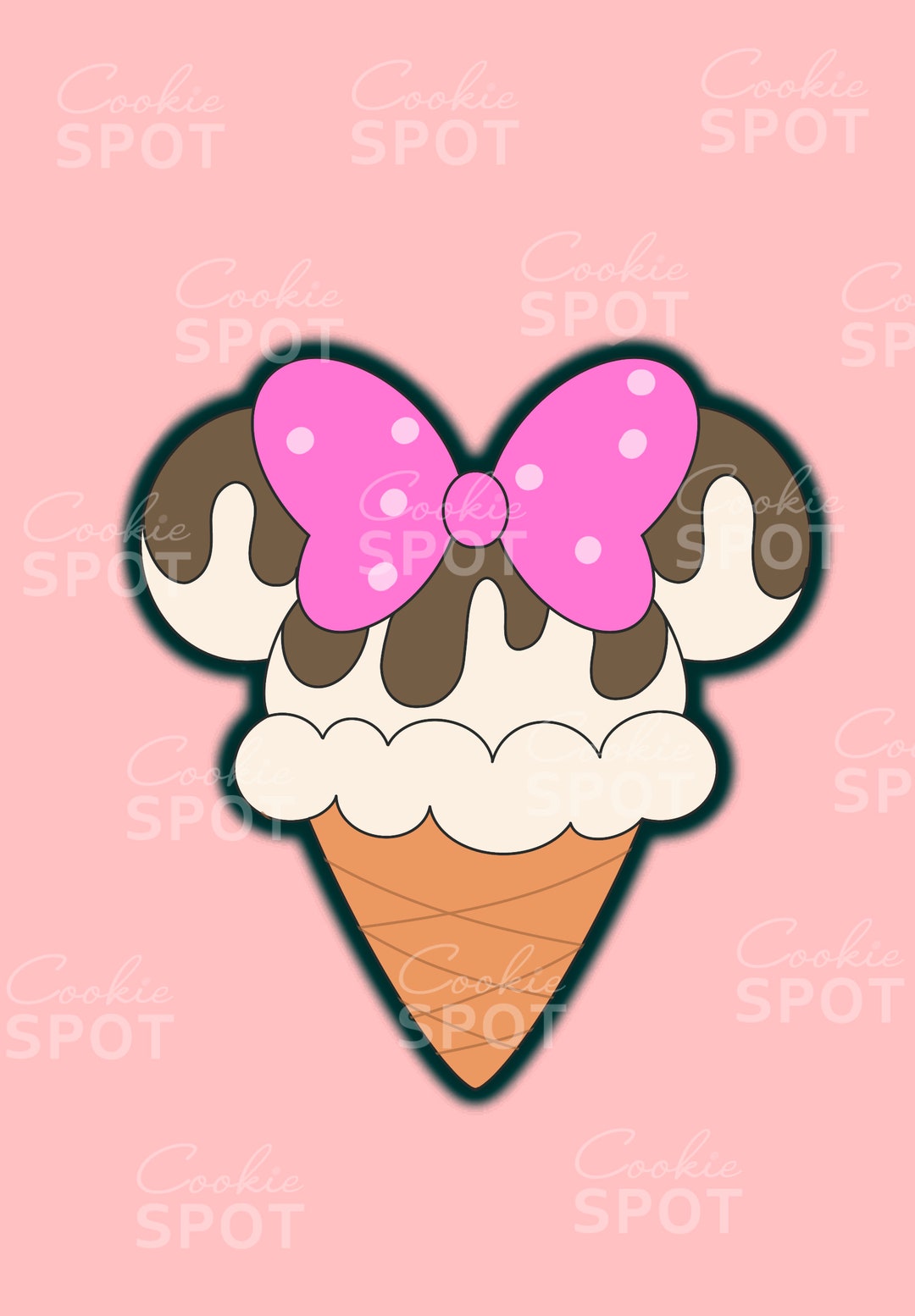 Minnie Mouse Ice Cream Cone Cookie Cutter - Etsy