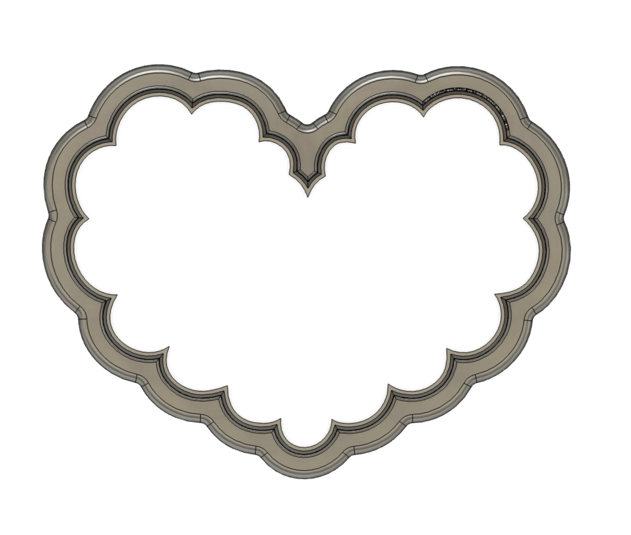 DIGITAL Scalloped Heart Cookie Cutter STL File Instant Download 4.5 ...