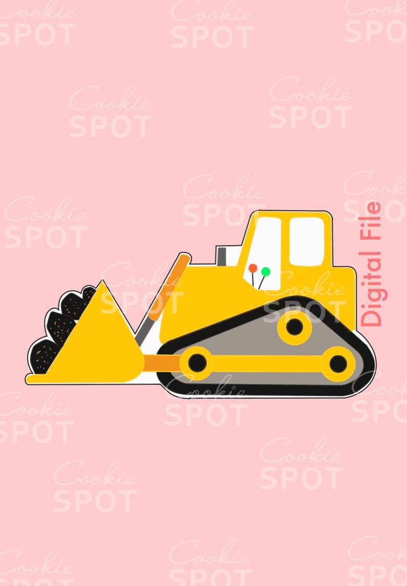 DIGITAL - Digger Cookie Cutter STL File Instant Download 4.5" Cookie ...