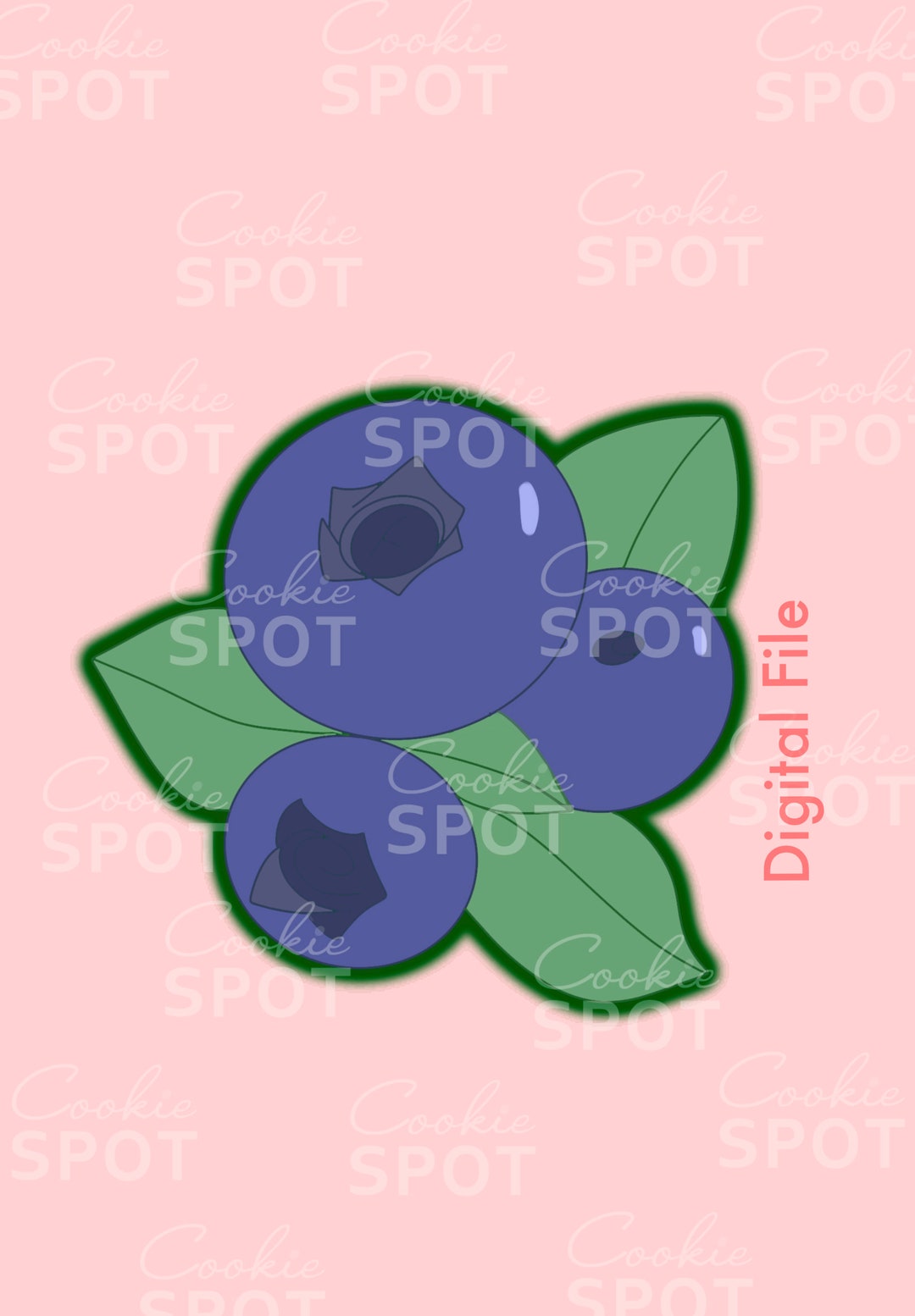 DIGITAL - Blueberries Cookie Cutter STL File Instant Download 3.5" - Etsy