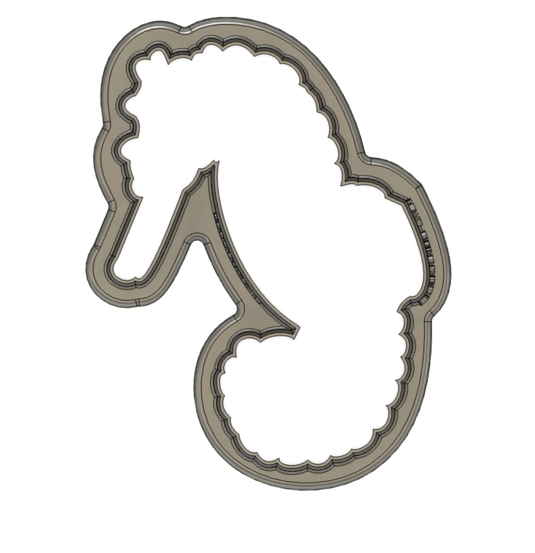 DIGITAL Seahorse Cookie Cutter STL File Instant Download 4.5 Cookie ...
