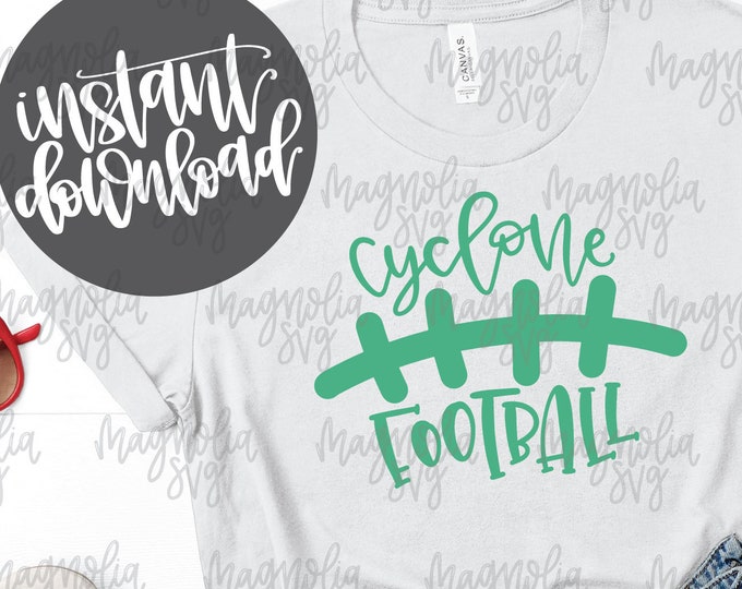 Football SVG, Cyclone Football Svg, Football Laces Svg, Football Mom ...