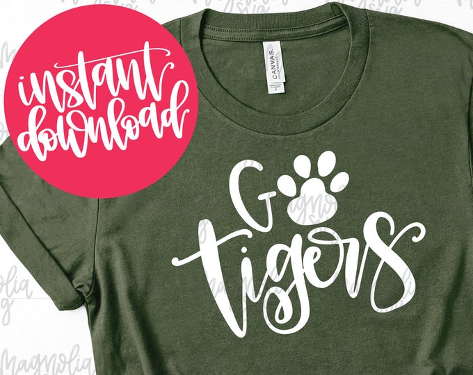 Football SVG, Go Tigers SVG, Tigers Football SVG, Tigers Shirt Cut File, Tiger Baseball Svg ...