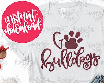 Go Bulldogs SVG School Sports Team SVG Football Mom SVG Football Svg ...