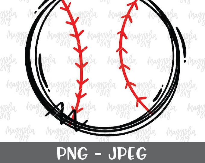 Baseball Clip Art, Hand Drawn Baseball Design, Baseball Graphic File ...