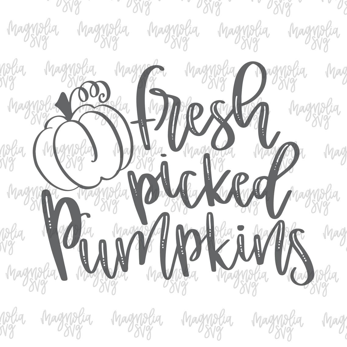 Pumpkin SVG Fresh Picked Pumpkins Svg Pumpkin Design Fresh - Etsy