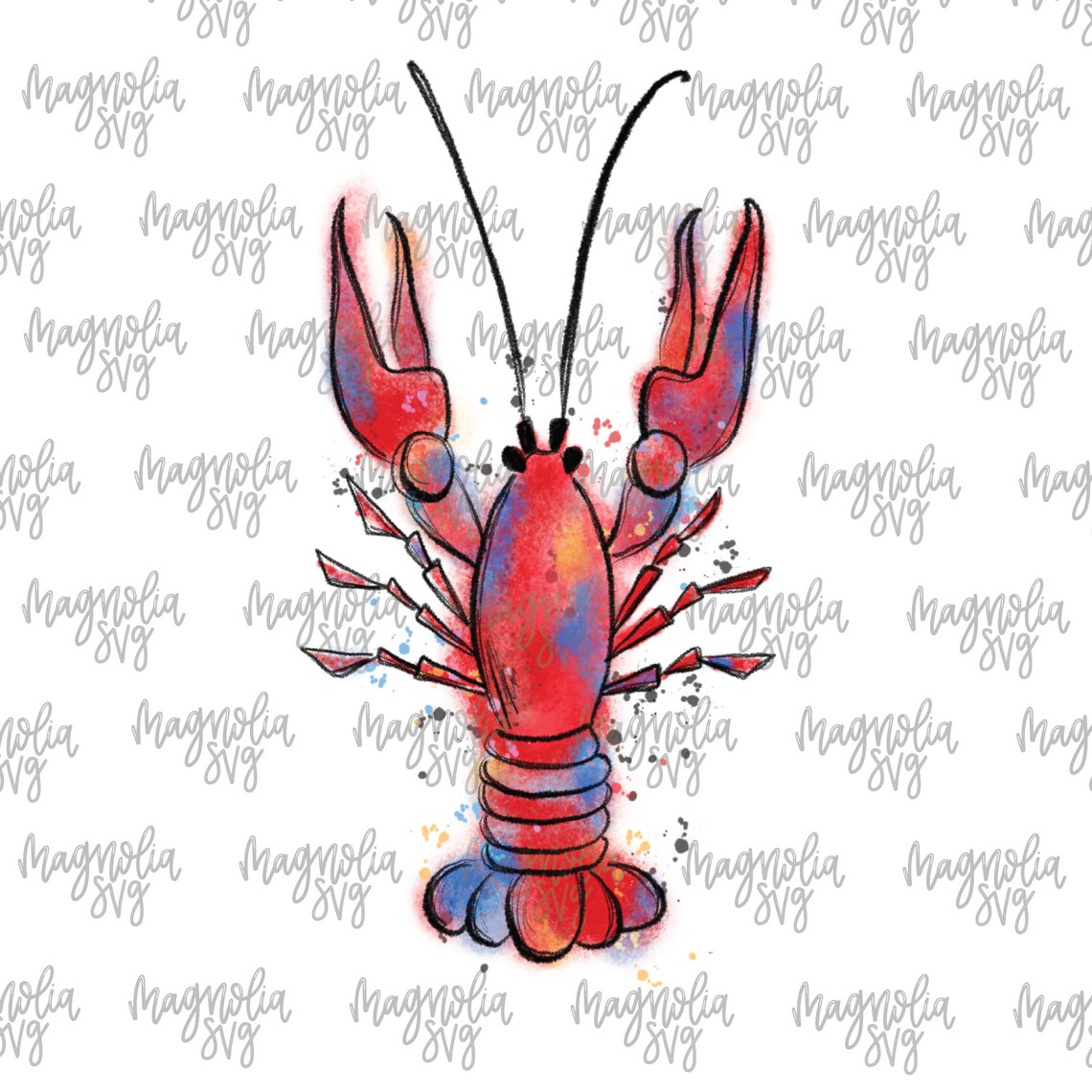 Crawfish Watercolor Clip Art Hand Painted Watercolor Crawfish - Etsy