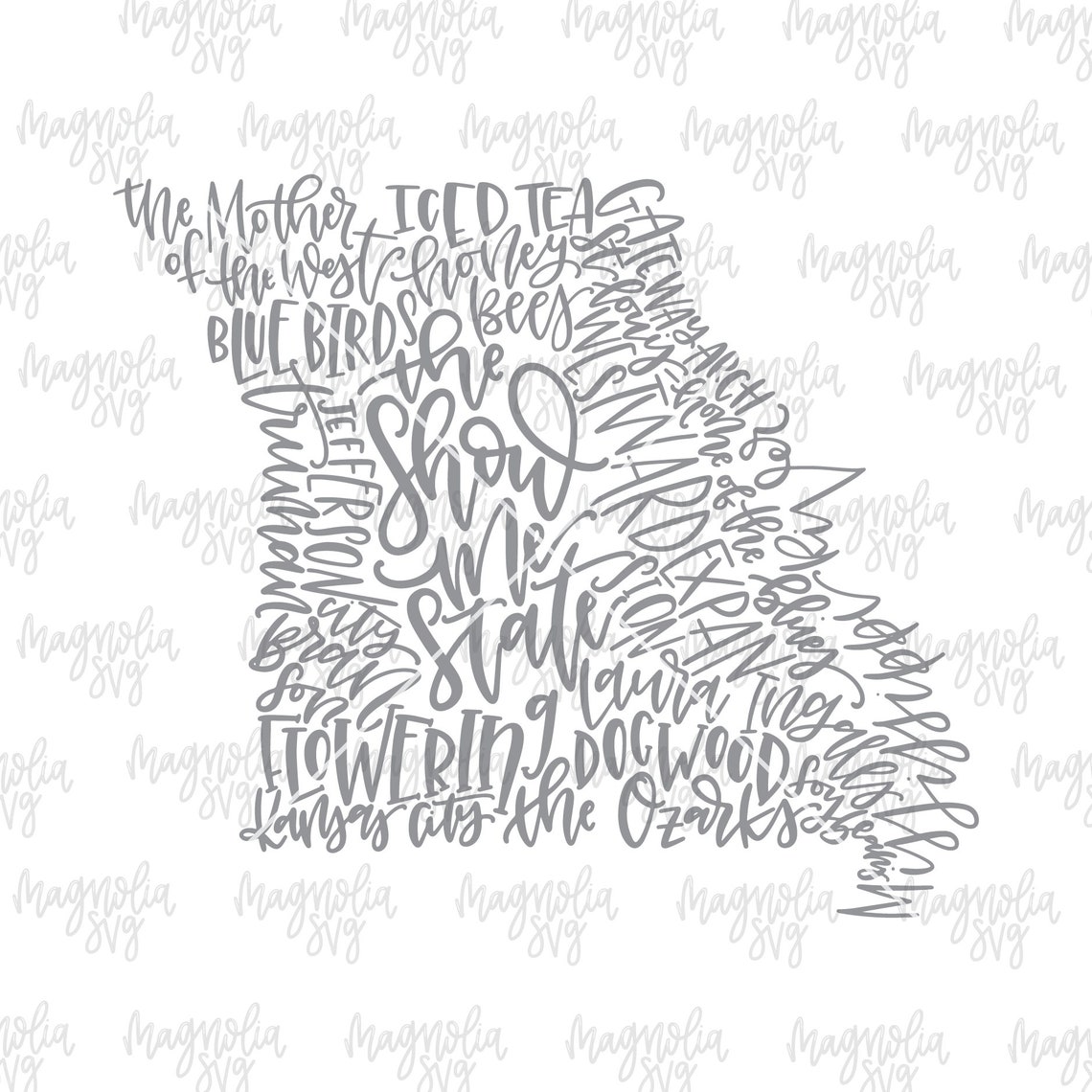 Missouri State SVG Missouri Word Art Silhouette SVG File - Etsy