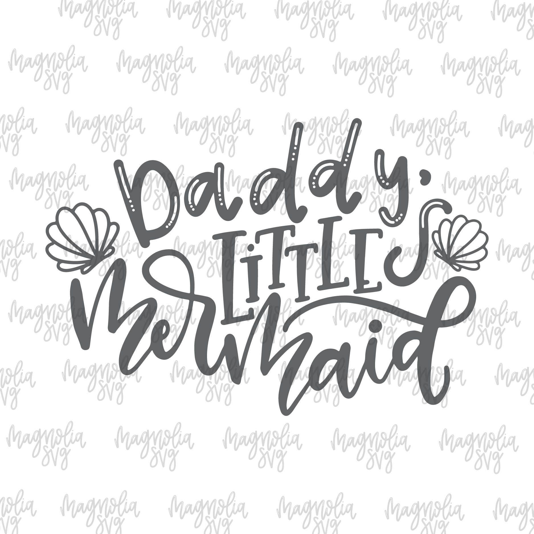 Daddy's Little Mermaid Svg Mermaid Svg Daddy's | Etsy Canada
