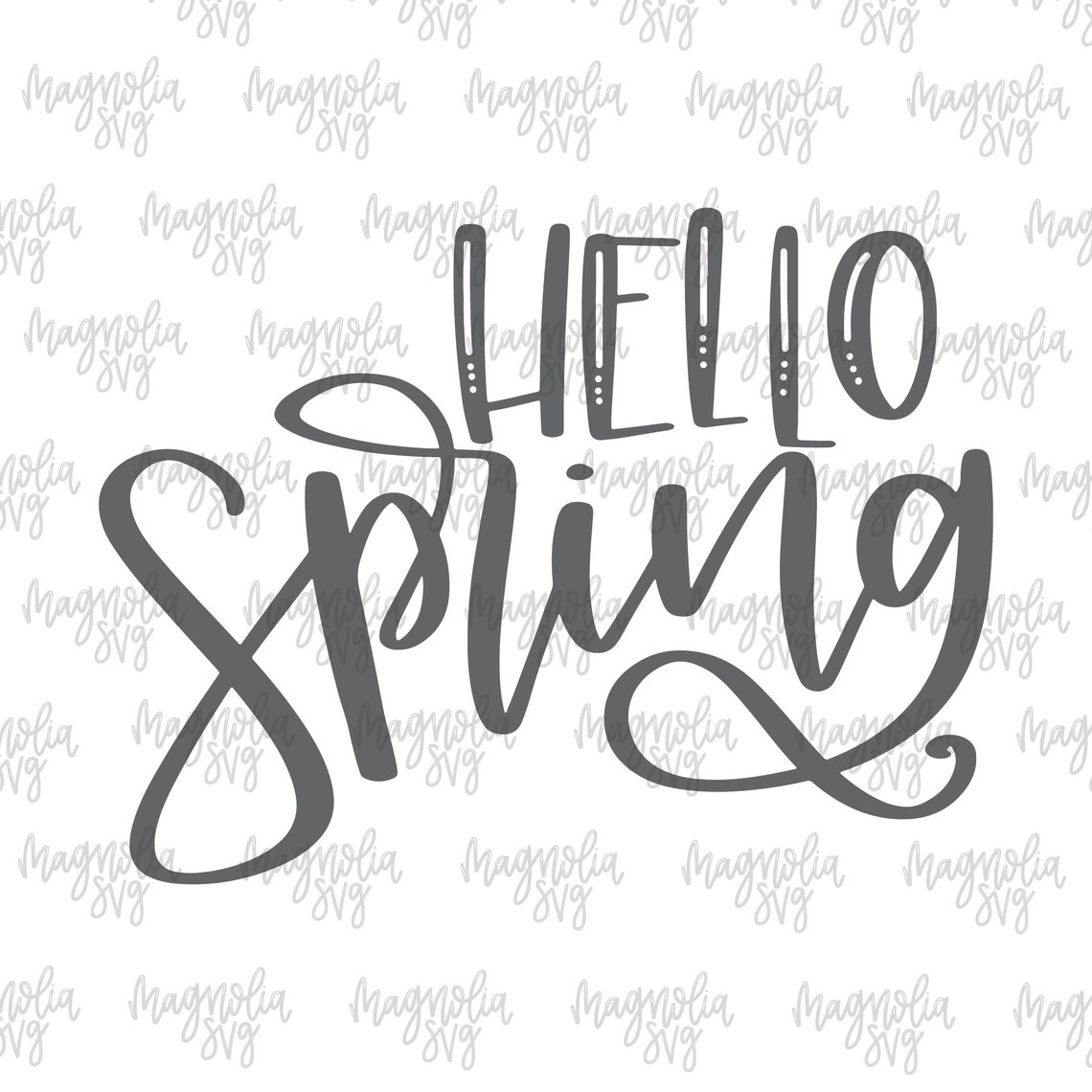 Hello Spring SVG Spring SVG File Handlettered Cut File Hand | Etsy
