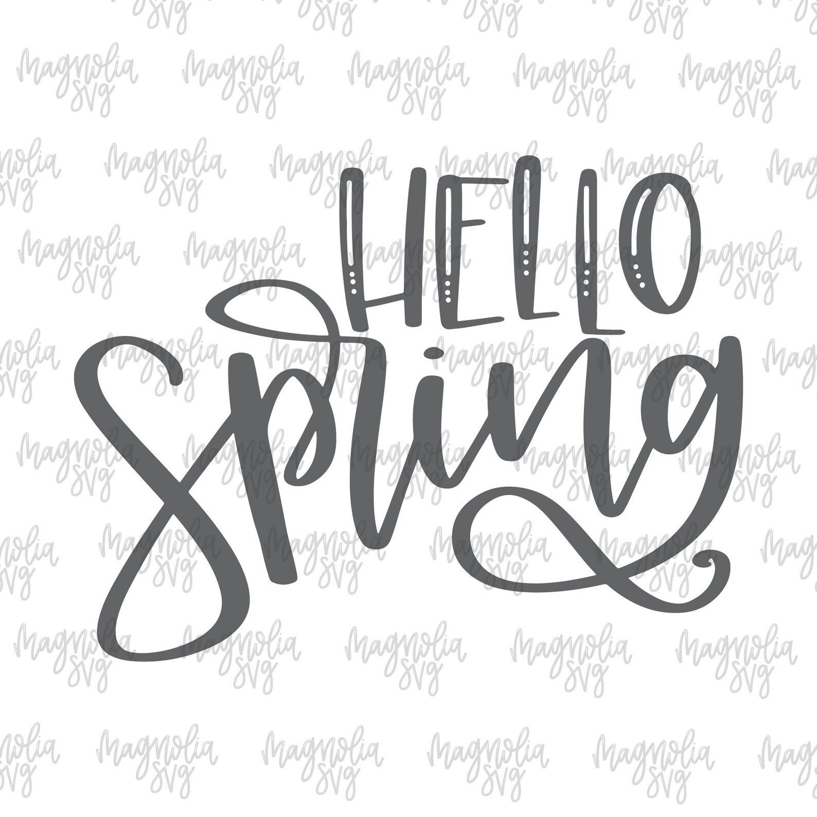 Hello Spring SVG Spring SVG File Handlettered Cut File Hand - Etsy