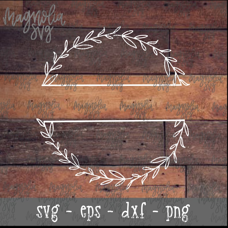 Hand Drawn Split Wreath SVG Design Wreath Svg Cut File for | Etsy