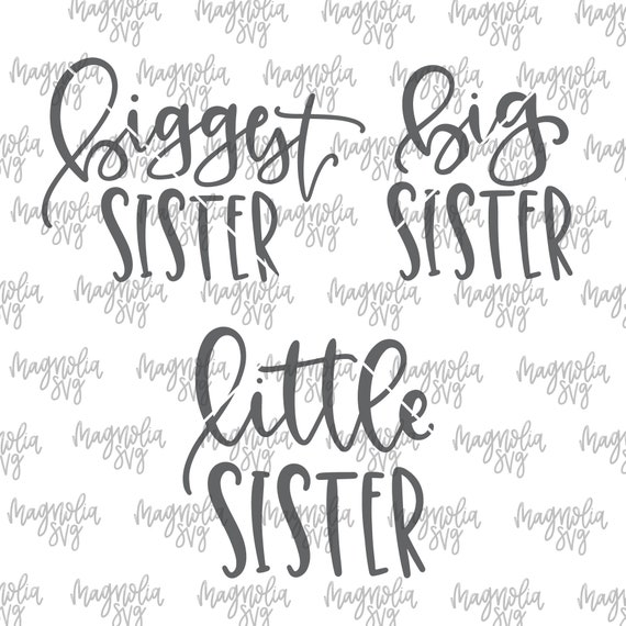 Hermana Mayor SVG Hermana Pequeña SVG Hermana mayor svg | Etsy