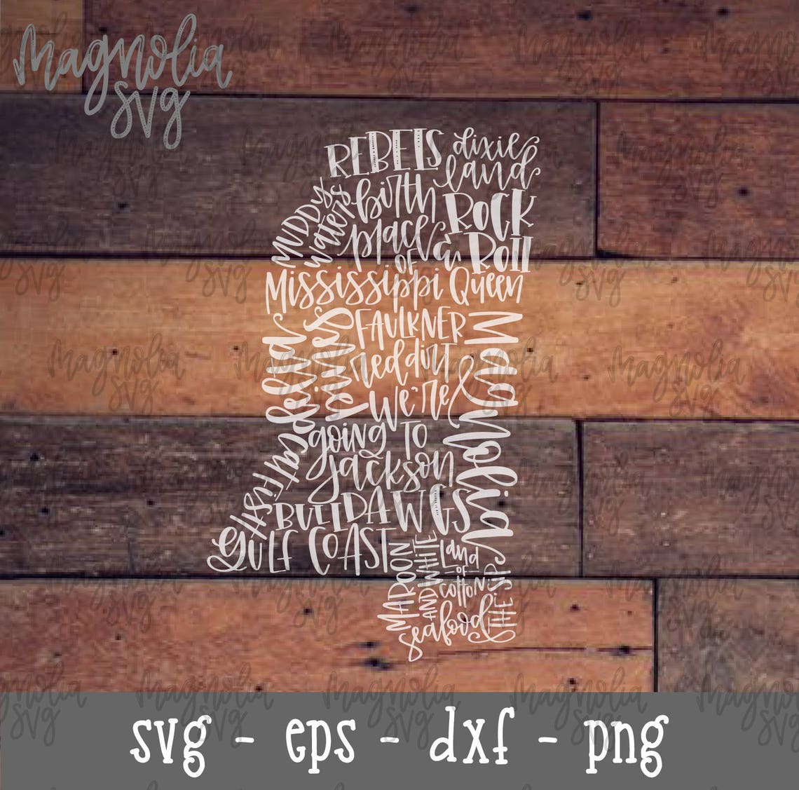 Mississippi State SVG, State of Mississippi SVG, MS Svg, Handlettered ...
