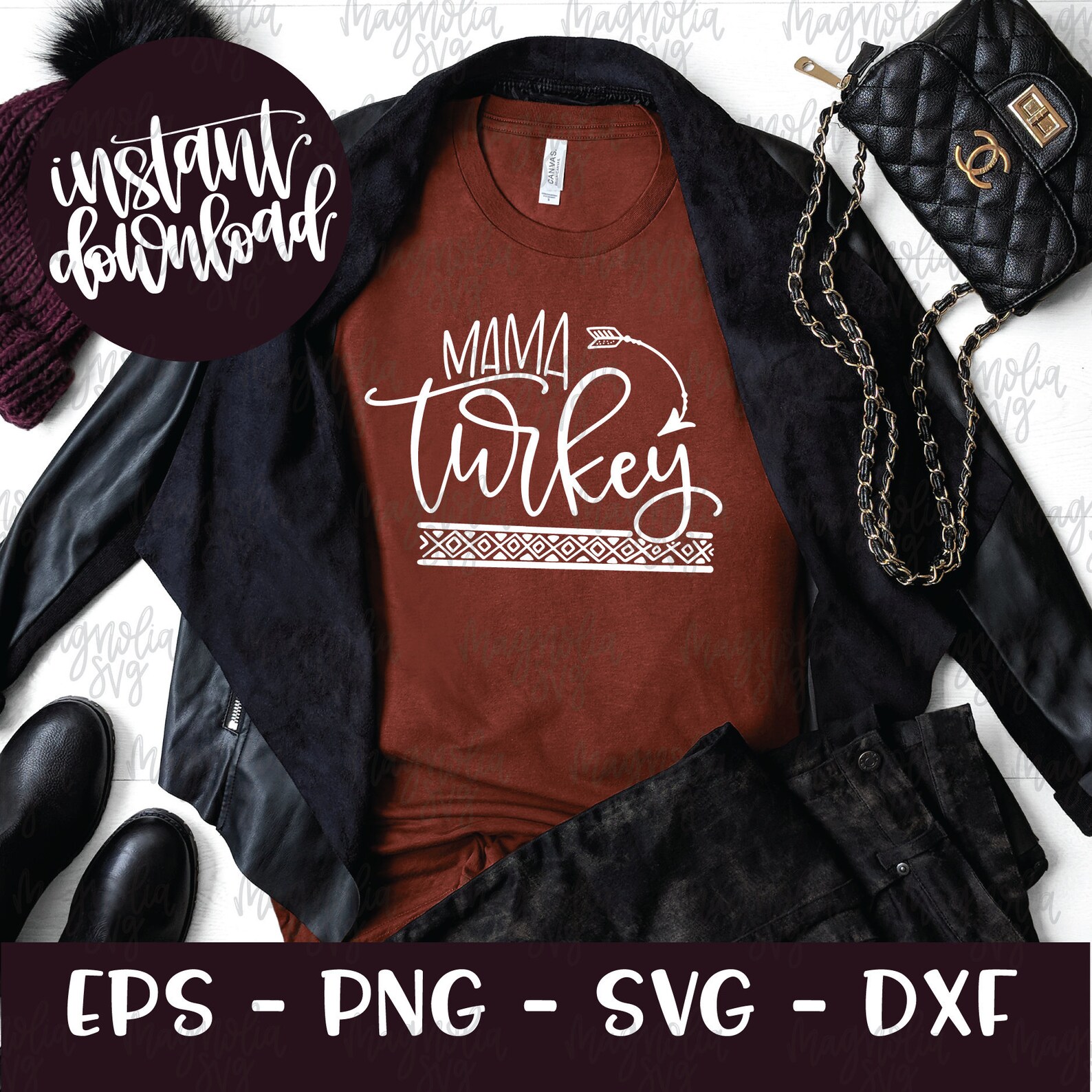 Mama Turkey SVG, Turkey Mom SVG, Thanksgiving Mama SVG File ...