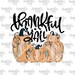 Thankful Y'all Fall Watercolor Pumpkin Graphic File for Sublimation ...