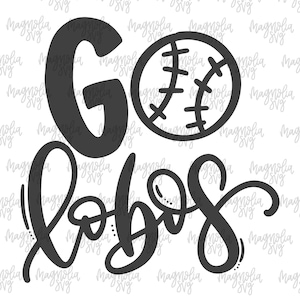 Go Lobos Baseball SVG Softball SVG Go Lobos Svg Lobos | Etsy