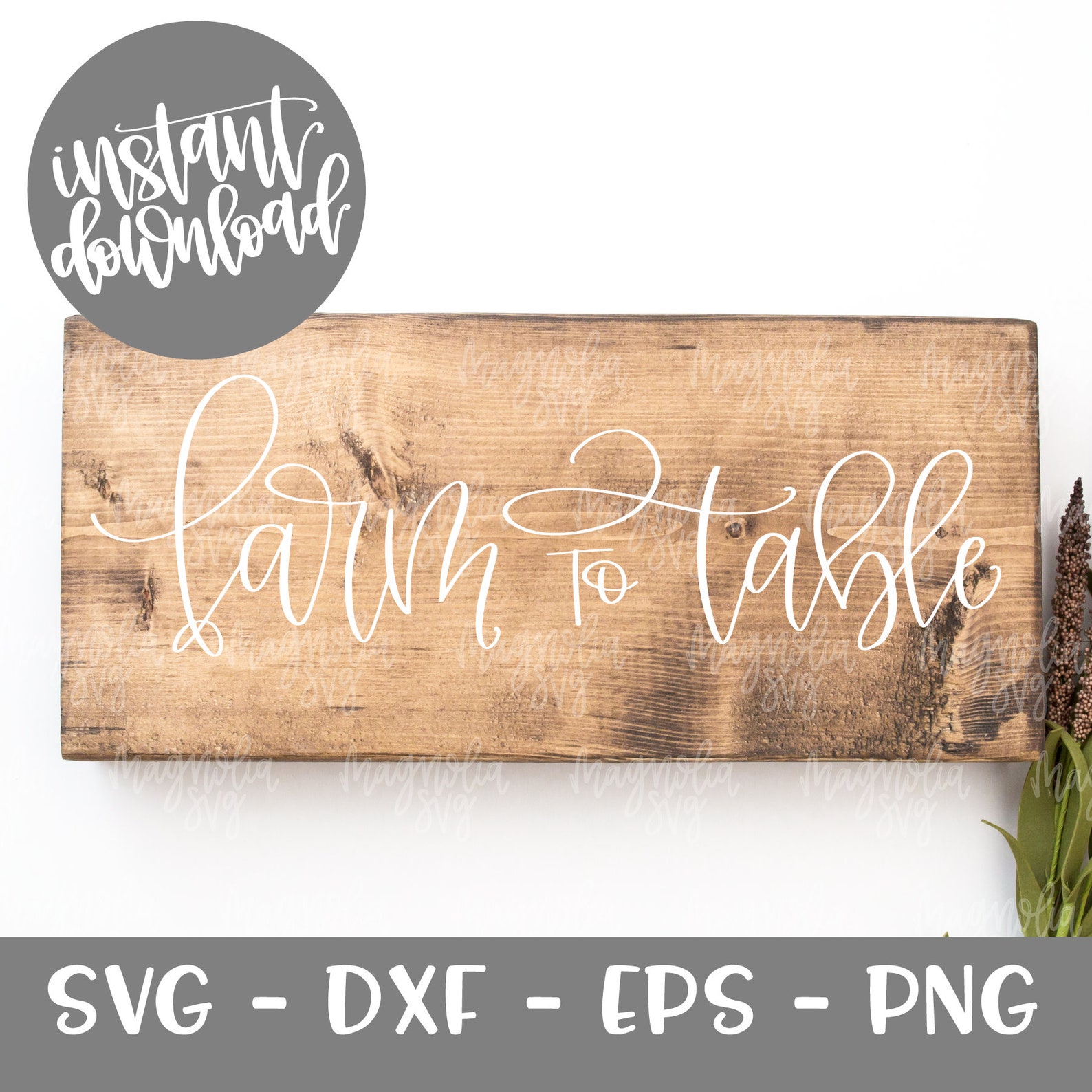 Farm to Table SVG Farm to Table Wood Sign SVG Farmhouse | Etsy