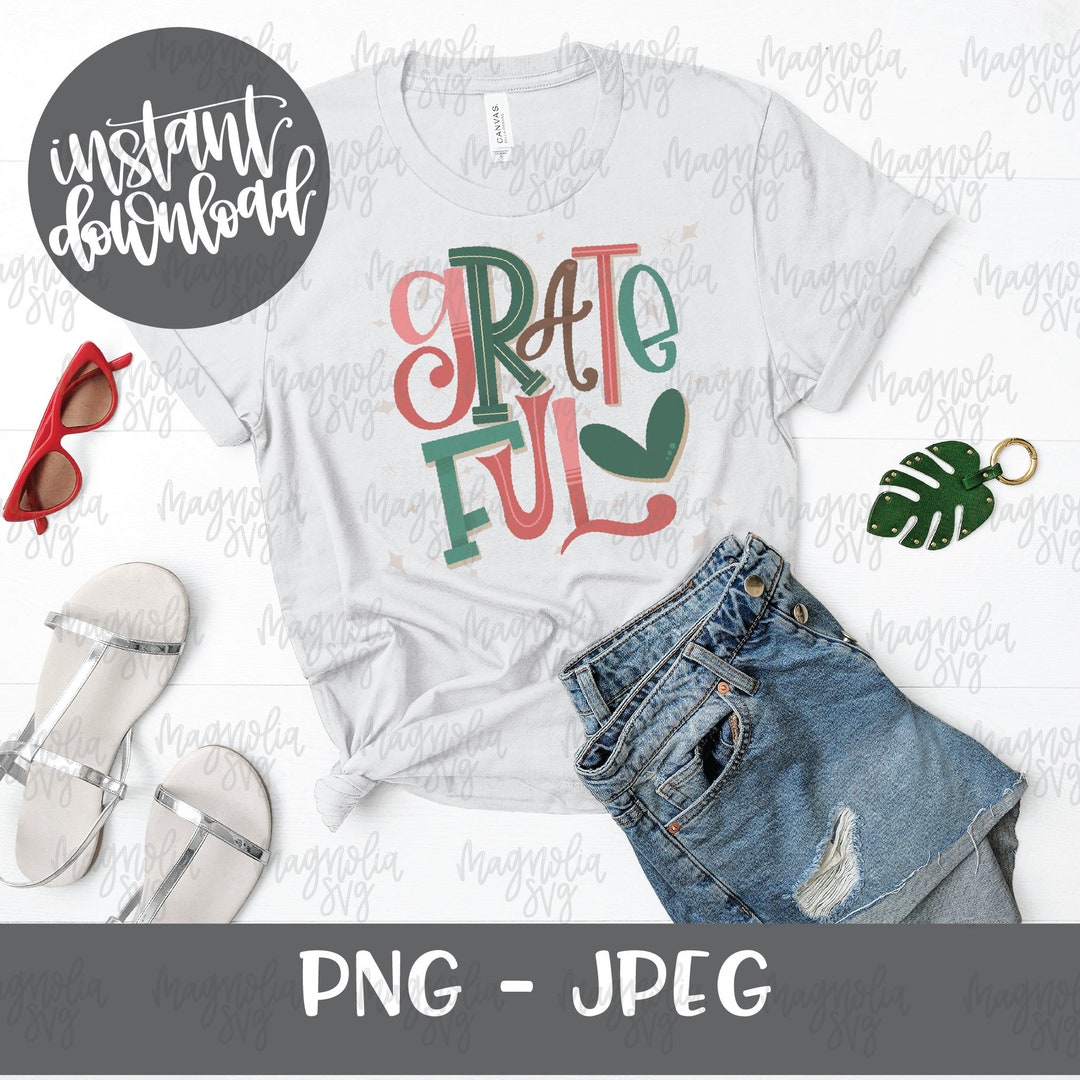 Grateful SVG, Grateful Heart PNG, Thanksgiving Graphic, Fall Design ...