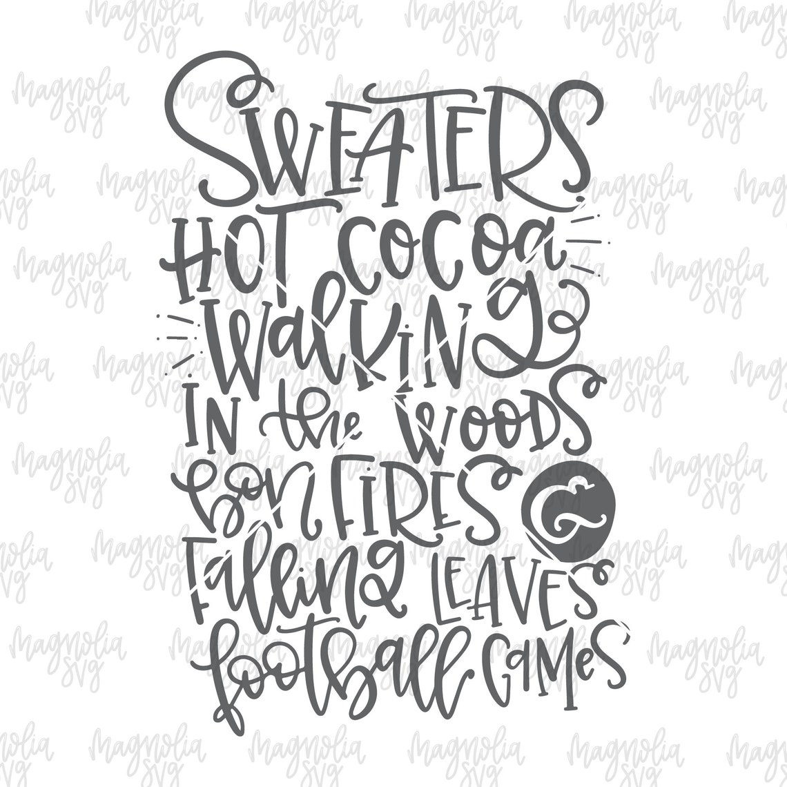 Fall SVG Sweaters Hot Cocoa Walking in the Woods Bonfires - Etsy