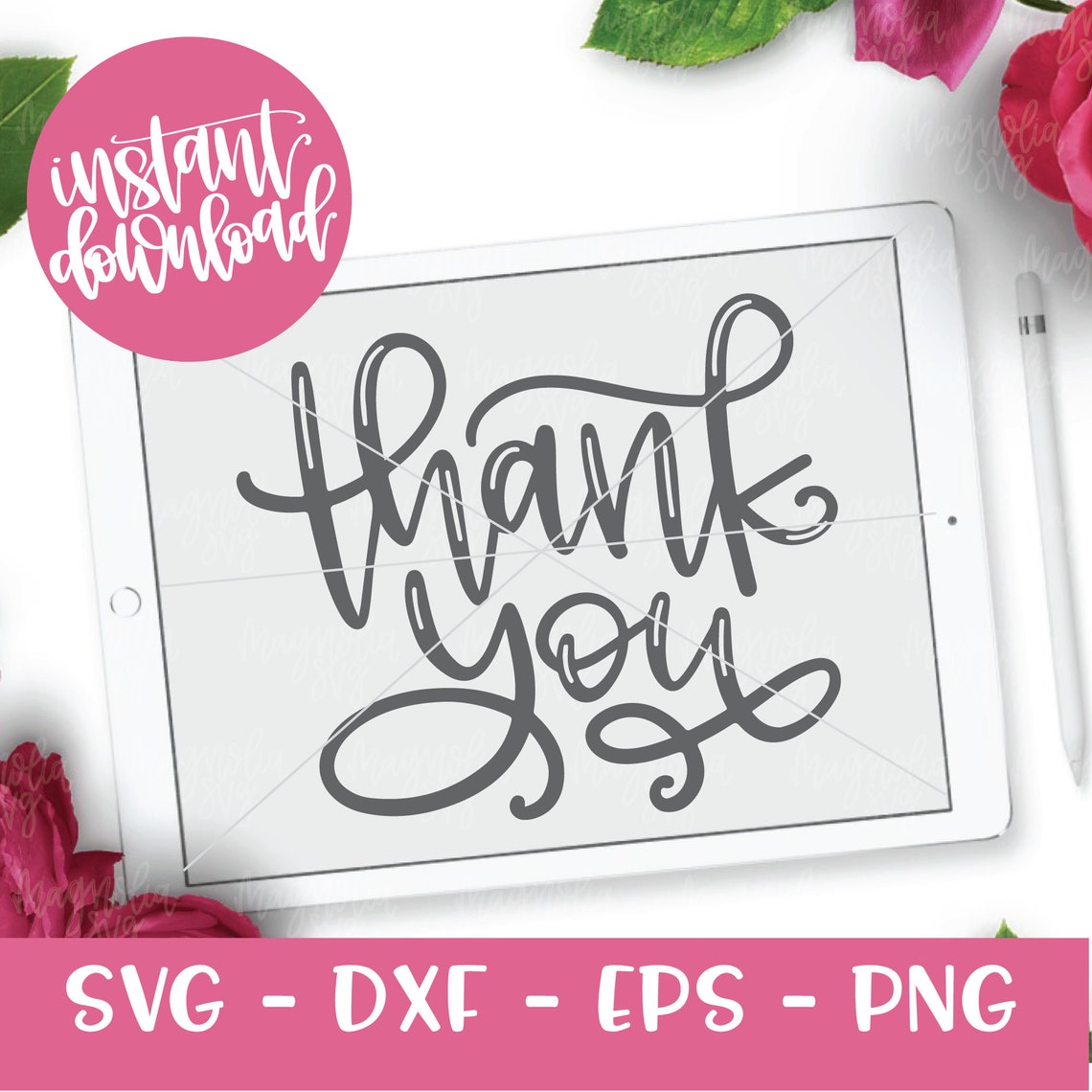 Thank You SVG Thank You Cut File Thank You Graphic SVG Cut | Etsy