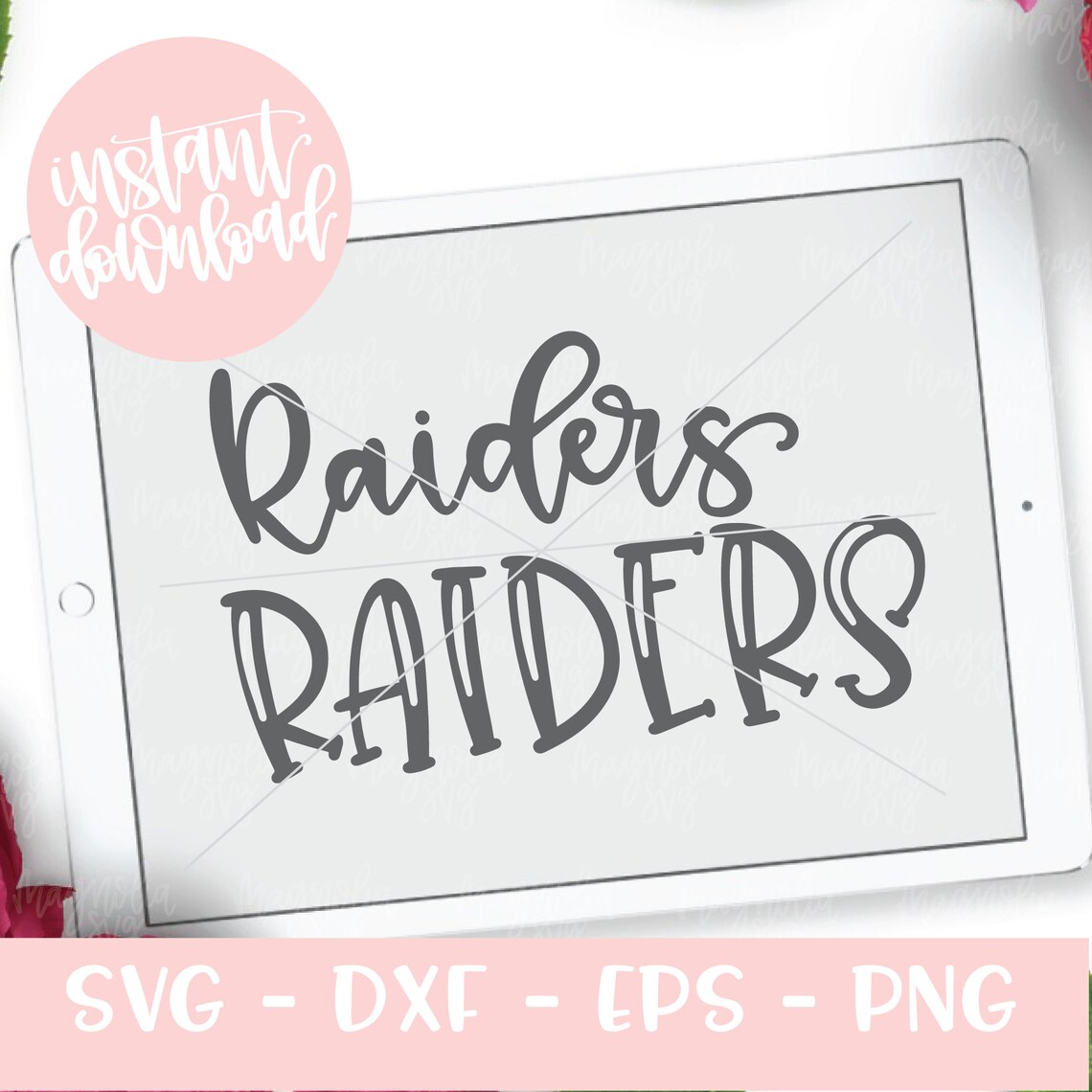 Raiders SVG File Raiders Script and Print Cut File Mascot | Etsy