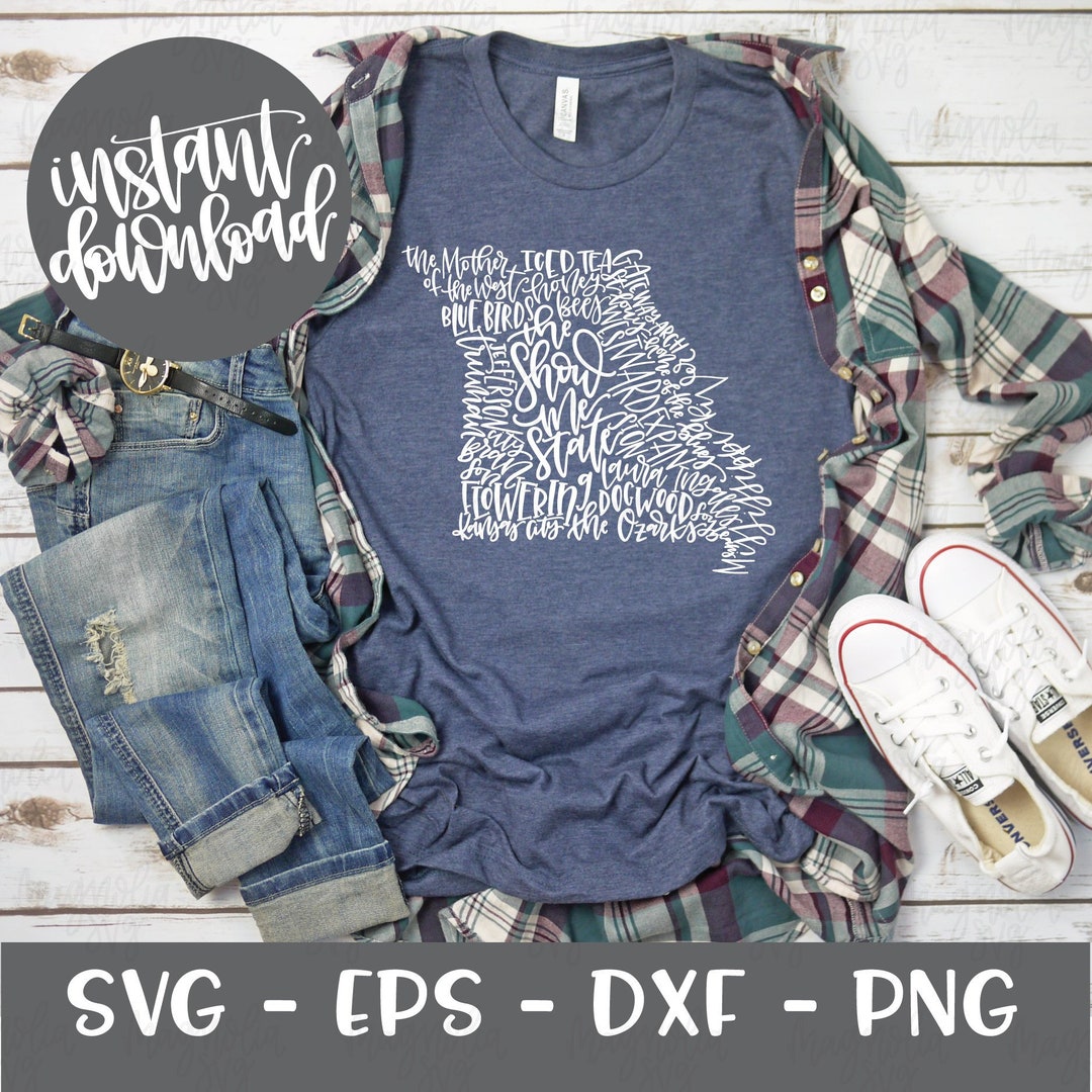 Missouri State SVG, Missouri Word Art Silhouette SVG File, Missouri ...