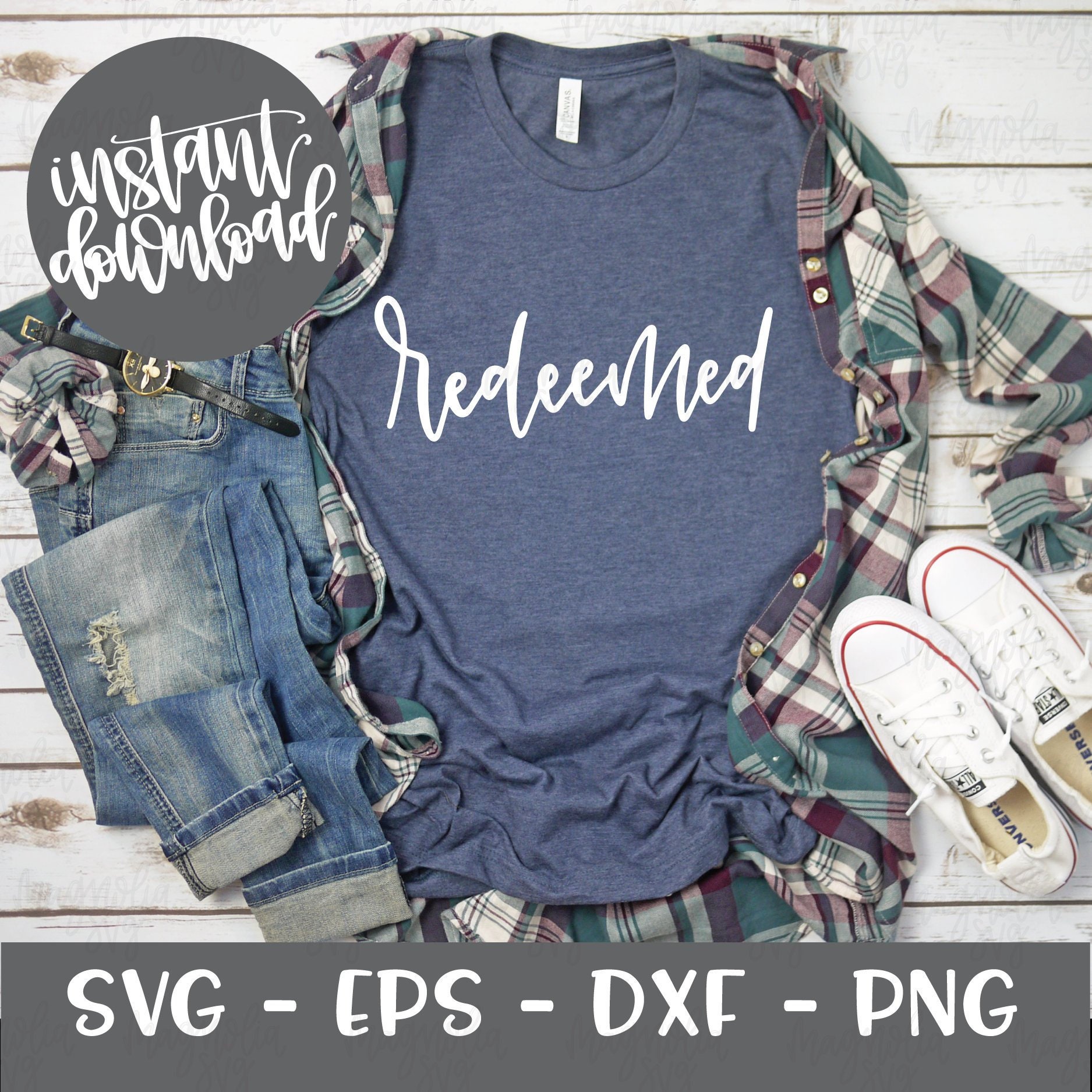 Redeemed SVG Cut File for Silhouette and Cricut Vinyl Cutting Machines ...