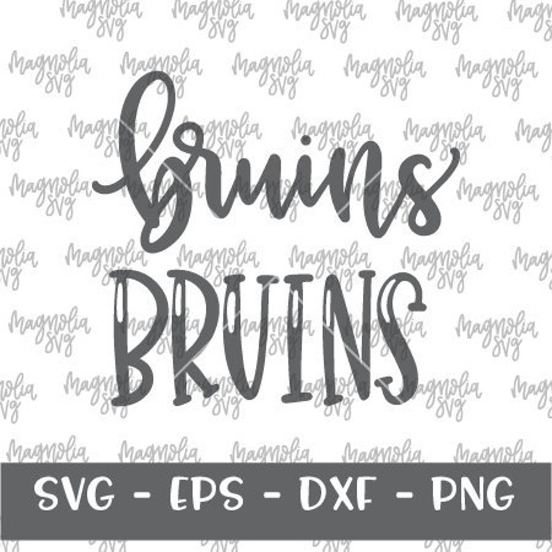 Bruins SVG File Bruins Script and Print Cut File Mascot Cut - Etsy