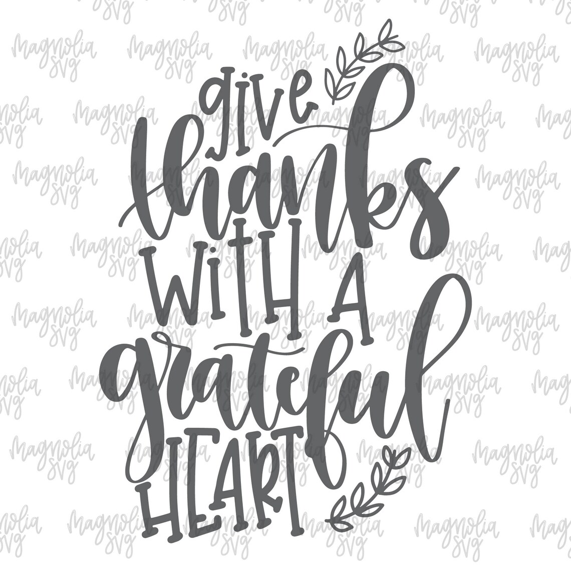 Give Thanks SVG Grateful Heart Svg Thanksgiving Svg Fall - Etsy