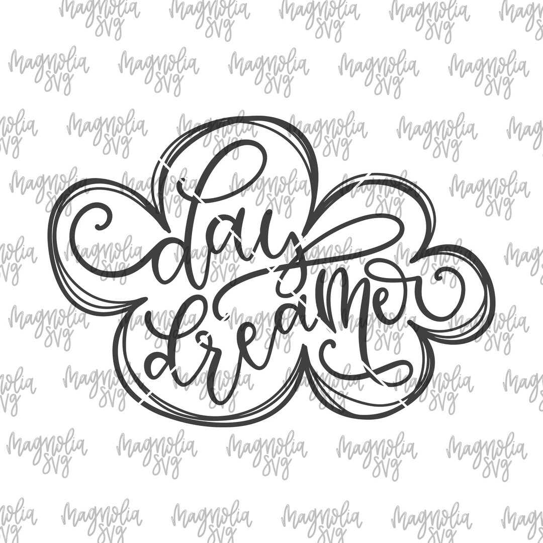 Day Dreamer SVG, Laptop Sticker SVG File, Dreamer Cloud Cut File, SVG ...