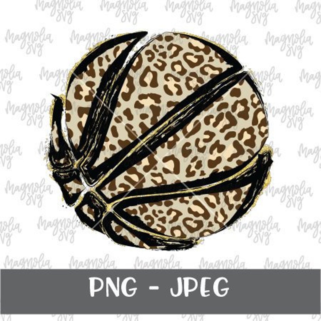 Leopard Basketball With Glitter Accents, Graphic File Sublimation ...