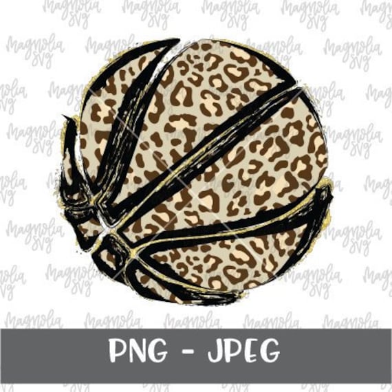Leopard Basketball With Glitter Accents Graphic File - Etsy