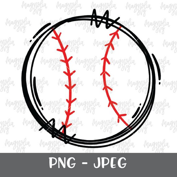 Baseball Clip Art Hand Drawn Baseball Design Baseball - Etsy