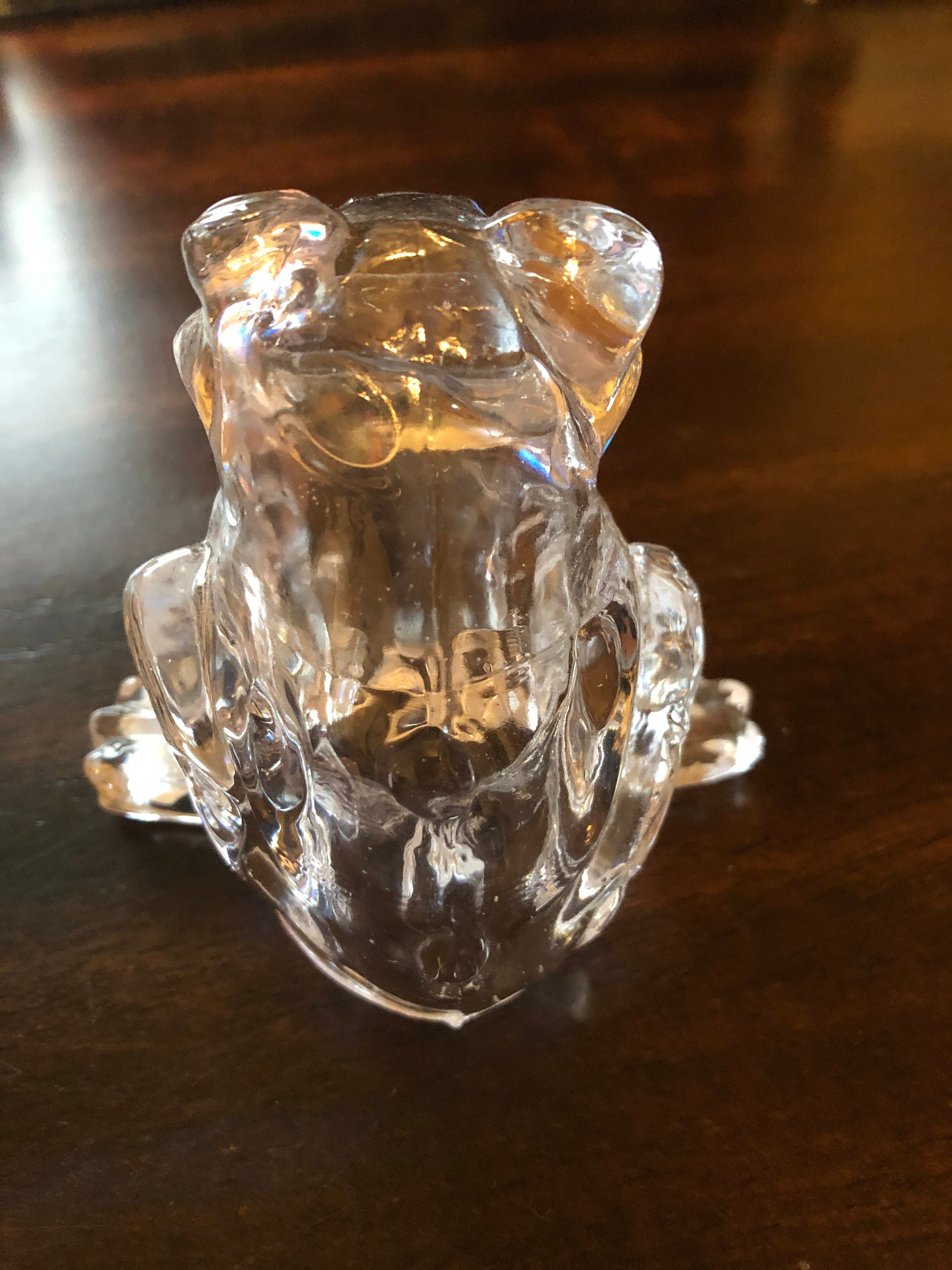 Vintage 24% Lead Crystal Frog Paper Weight Crystal Frog Paper | Etsy